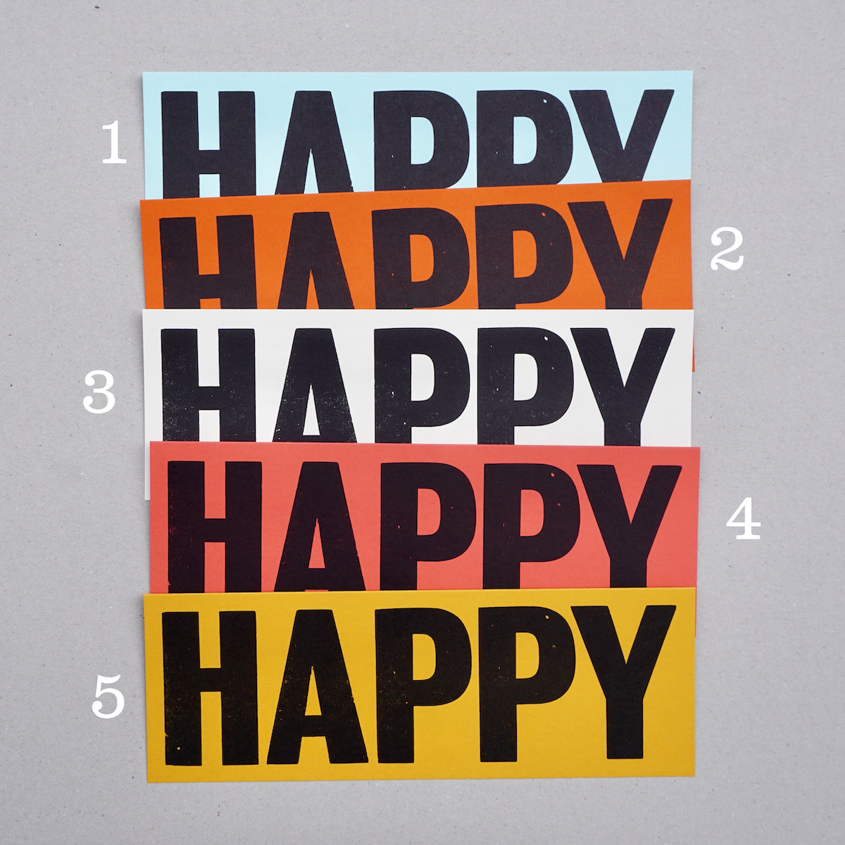 London Centre for Book Arts – XL HAPPY CARDS by LCBA