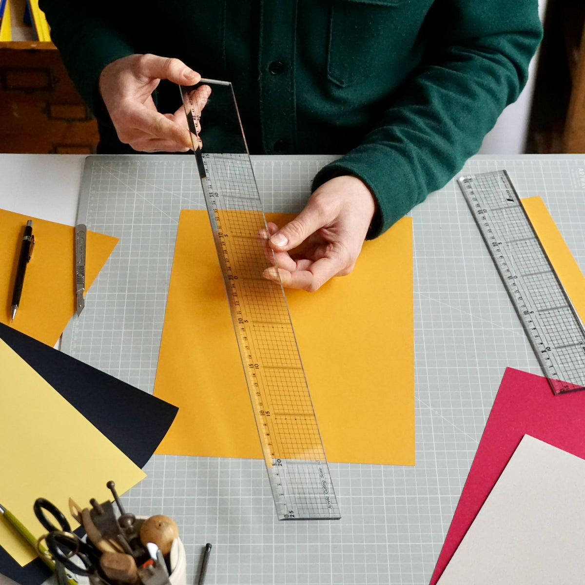 London Centre for Book Arts – Japanese Acrylic Cutting Scale, 30cm / 50cm
